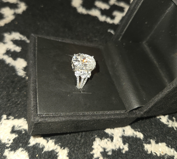 JTV | Jewelry | Jtv Silver Ring With Clear Gemstone | Poshmark